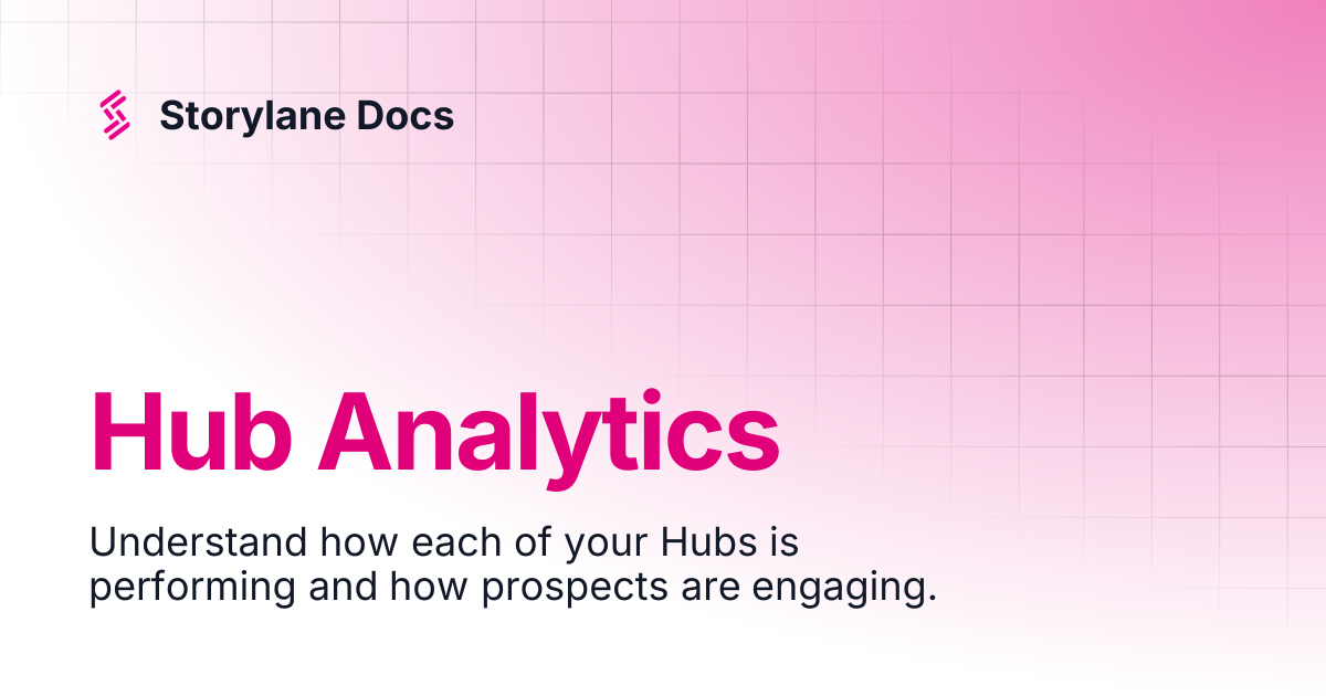Hub Analytics | Hubs | Storylane Docs