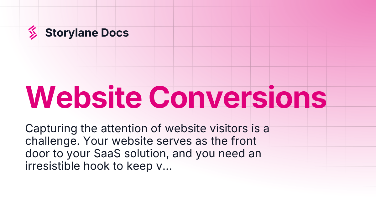 Website Conversions | Storylane Docs